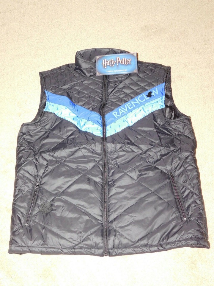ADULT HARRY POTTER RAVENCLAW QUILTED PUFFER VEST - Size 3XL (New With ...