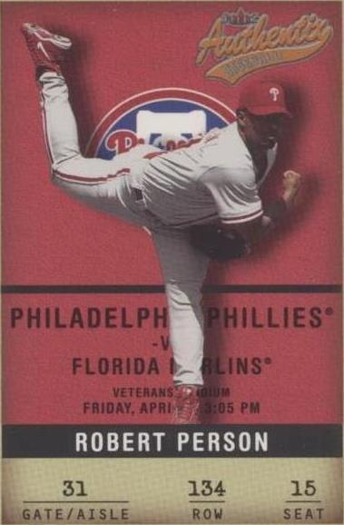 2002 Fleer Authentix - Robert Person #134 for sale online | eBay