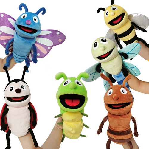 Kids Plush Insect Puppet Soft Plush Toy Hand Puppet with Working Mouth ...