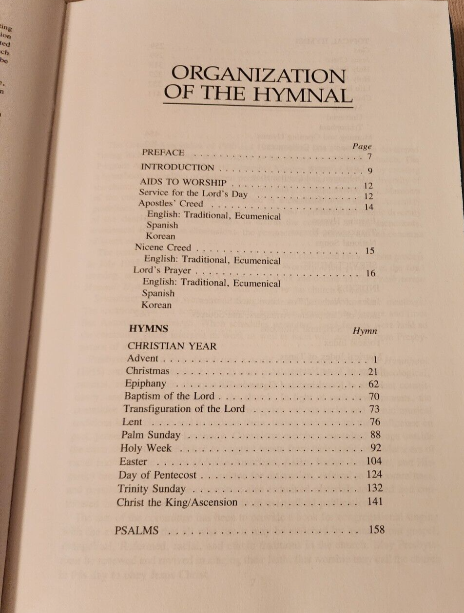Presbyterian Hymnal 1990 Blue Hardcover Hymns Psalms Spiritual Songs ...