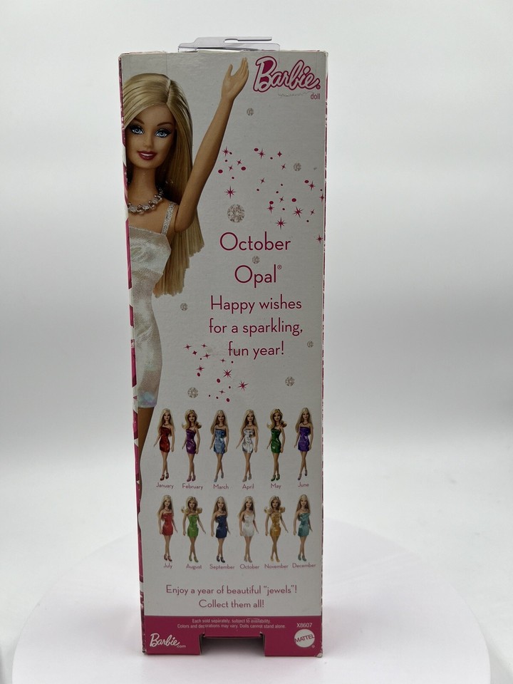 Barbie October Opal Birthstone Collection Doll 2010 Mattel V9528 NIB ...