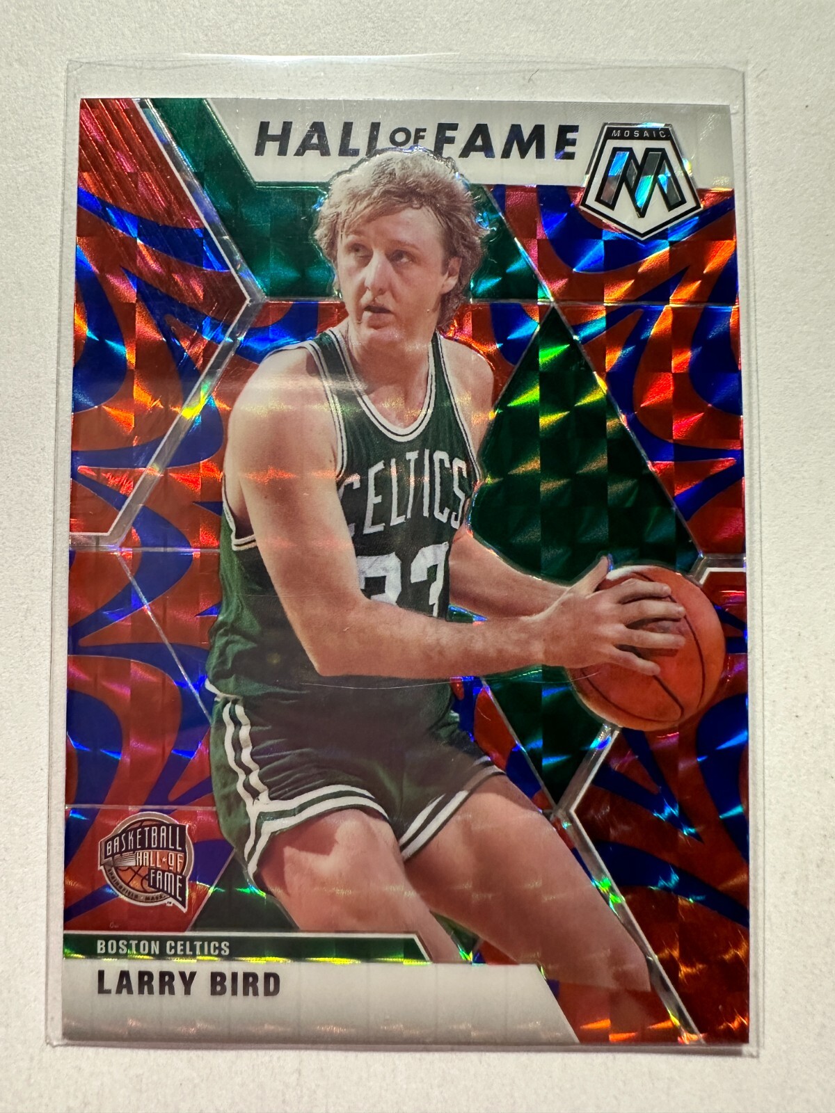 K43,053 - 2019-20 Panini Mosaic Mosaic Blue Reactive #290 Larry Bird ...
