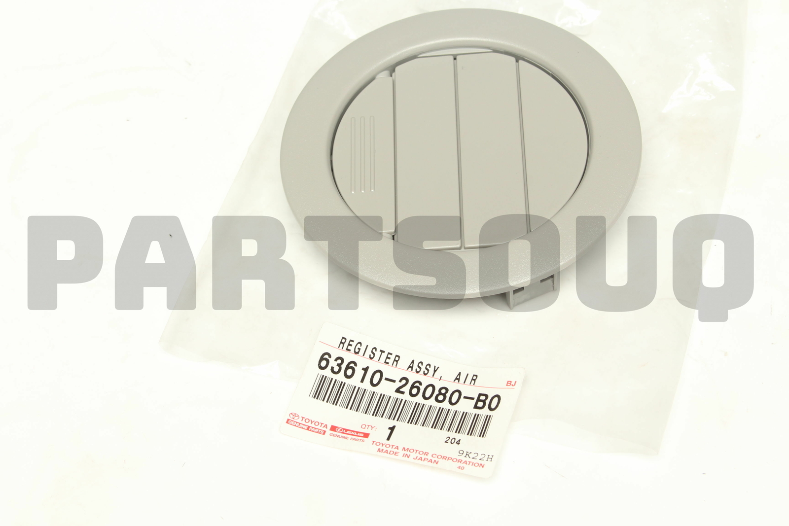 6361026080B0 Genuine Toyota REGISTER ASSY, AIR DUCT, NO.3 63610-26080 ...