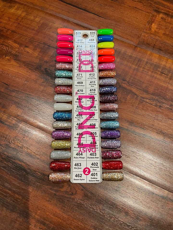 DC&DND Daisy Color Chart Gel Polish Color Sample Chart Palette Display ...