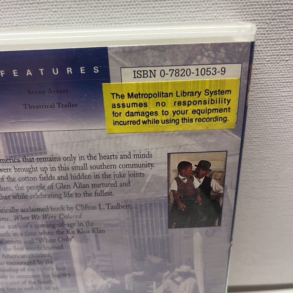 Once Upon a Time...When We Were Colored (DVD, 1995) RARE OOP D21 ...