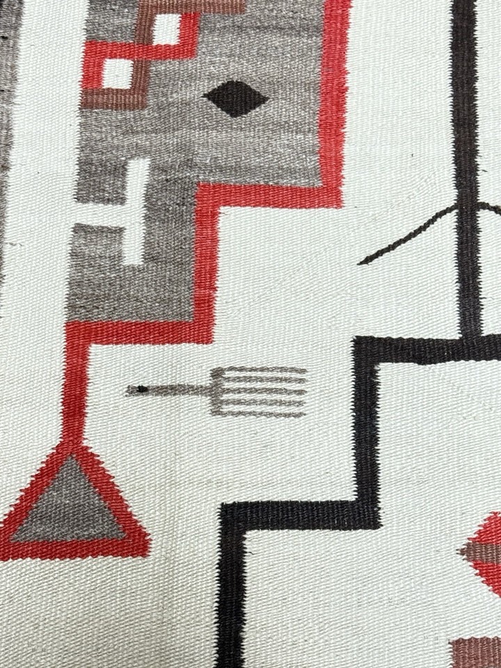 Antique Navajo Storm Pattern Rug 46" x 80" #603 | eBay