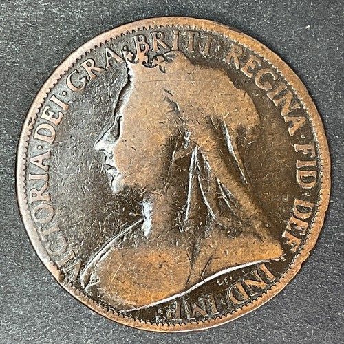 1900 UK Great Britain Large 1 One Penny Bronze Queen Victoria World ...