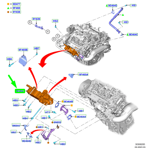Refroidisseur EGR FORD RANGER T9 2610400 NEUF ORIGINE | eBay