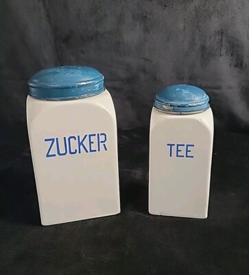Antique/Vtg. German ZUCKER & TEE (Sugar & Tea) Canistors | eBay