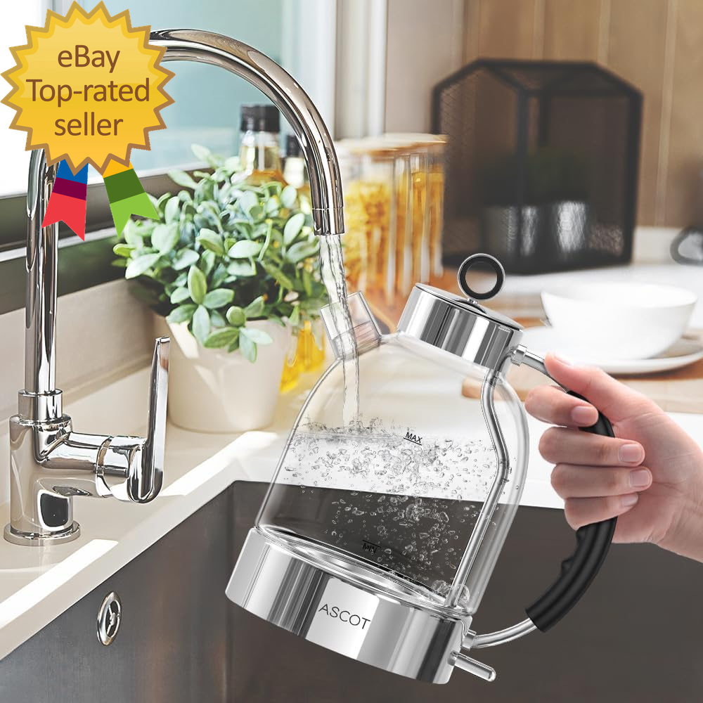 Electric Kettle, Glass Electric Tea Kettle Gifts for Men/Women/Family 1 ...