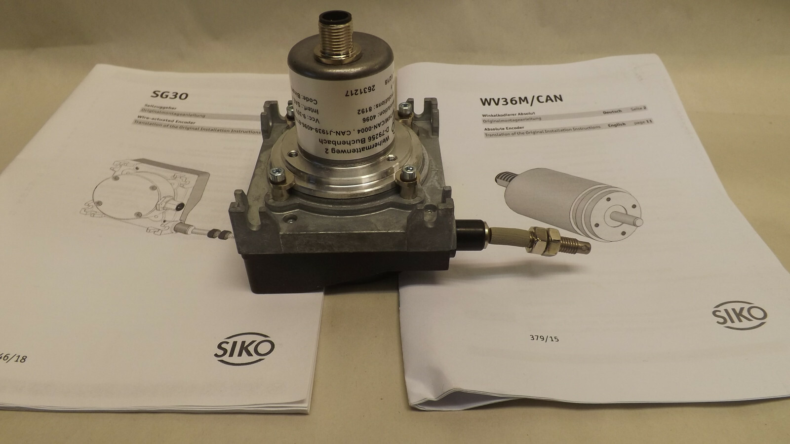 SIKO Wire-actuated encoder SG31 3000 mm & Absolute encoder WV36M/CAN | eBay
