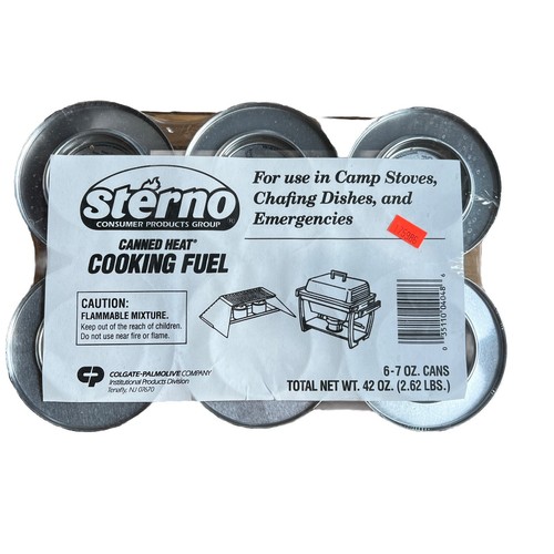 Vintage Sterno Canned Heat Cooking Fuel 6 Cans 7oz | eBay
