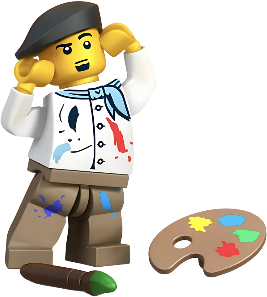 LEGO Series 4 Artist Painter Minifigure (8804) New Retired Collectible ...