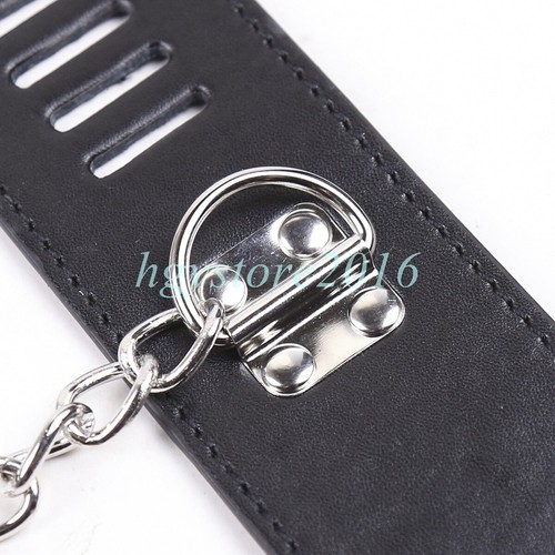 Lined Leather Wrist Hand cuffs Fetter Anklecuffs Lockable Restraint ...