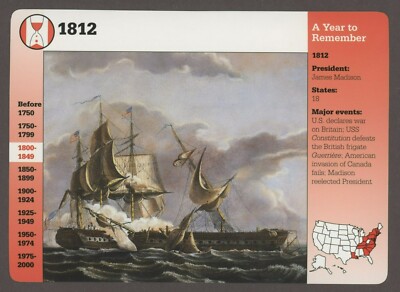1812 A Year to Remember Story of America History Card | eBay