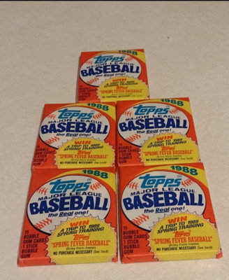1988 Topps Baseball Cards Packs Lot of 5 | eBay