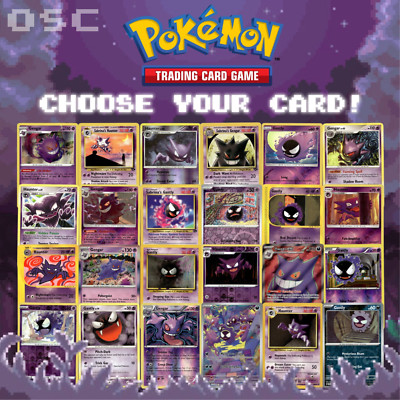Gastly Haunter Gengar Pokemon Card! Holo/Reverse Holo EX VMAX V GX Rare ...