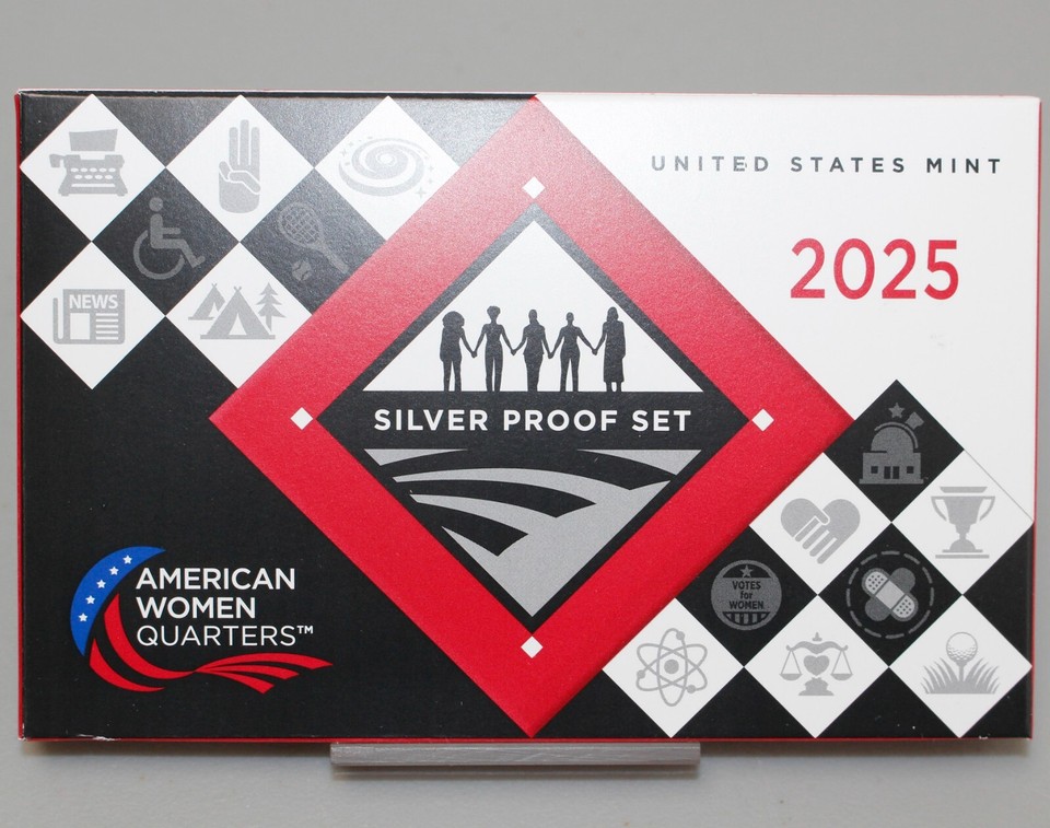 2025 S Silver Proof Set American Women Quarters Box and COA Five Proof 25c Coins | eBay