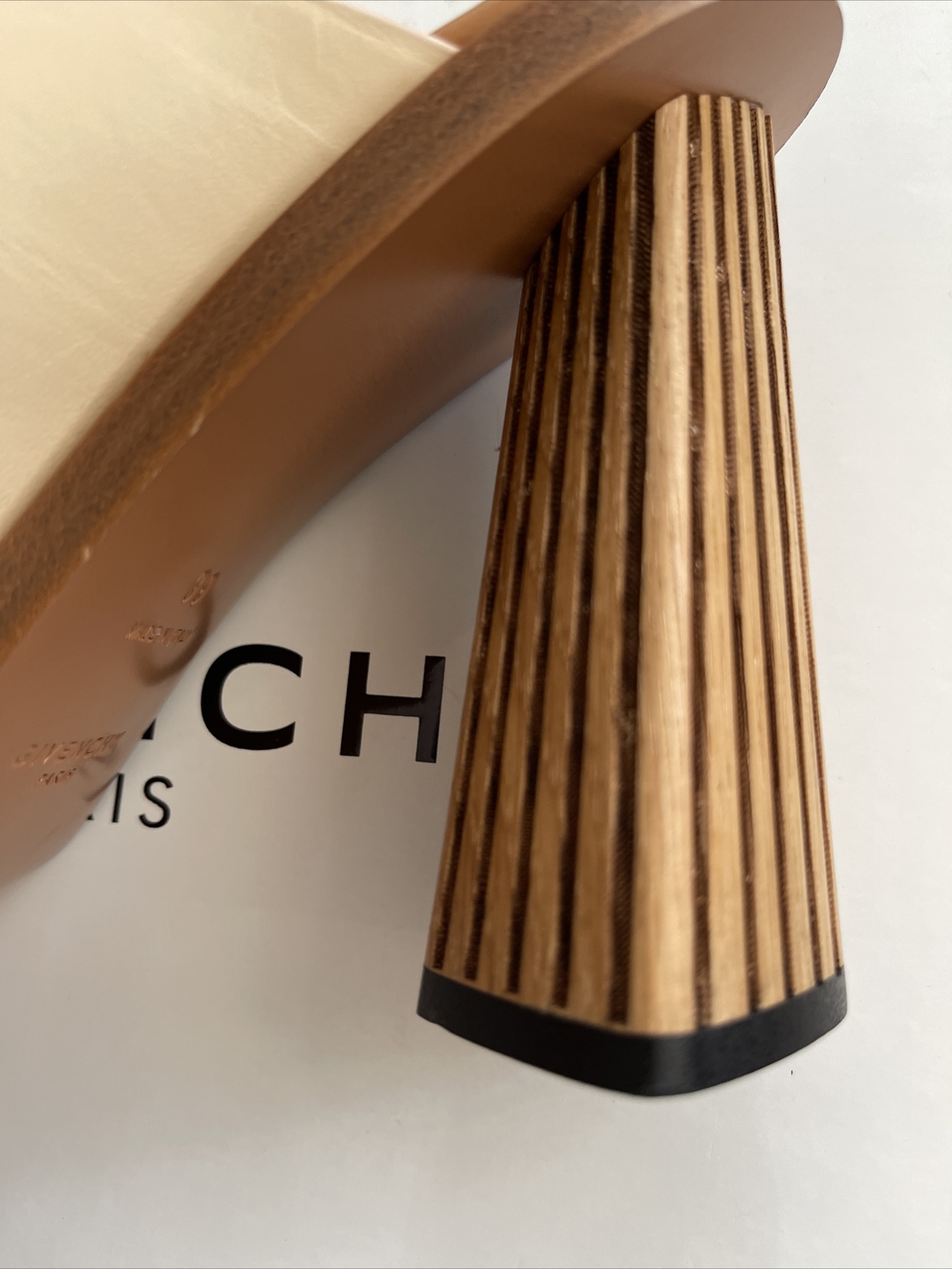 AUTH.GIVENCHY SHOW SQUARE TOE NEUTRAL COLOR MULES HEELS US 8.5/39 New ...