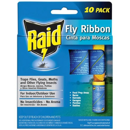 Fly Ribbon Trap Glue (10-Pack) For Flies and Flying Insects, Indoor ...