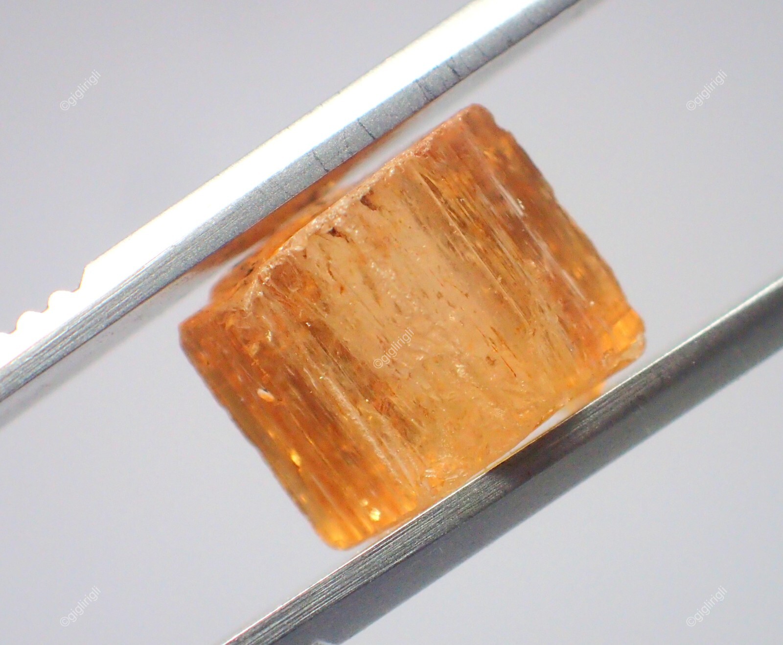 8.15 Cts Brazilian Imperial Topaz Rectangle Rough Loose Gemstone 9 mm ...
