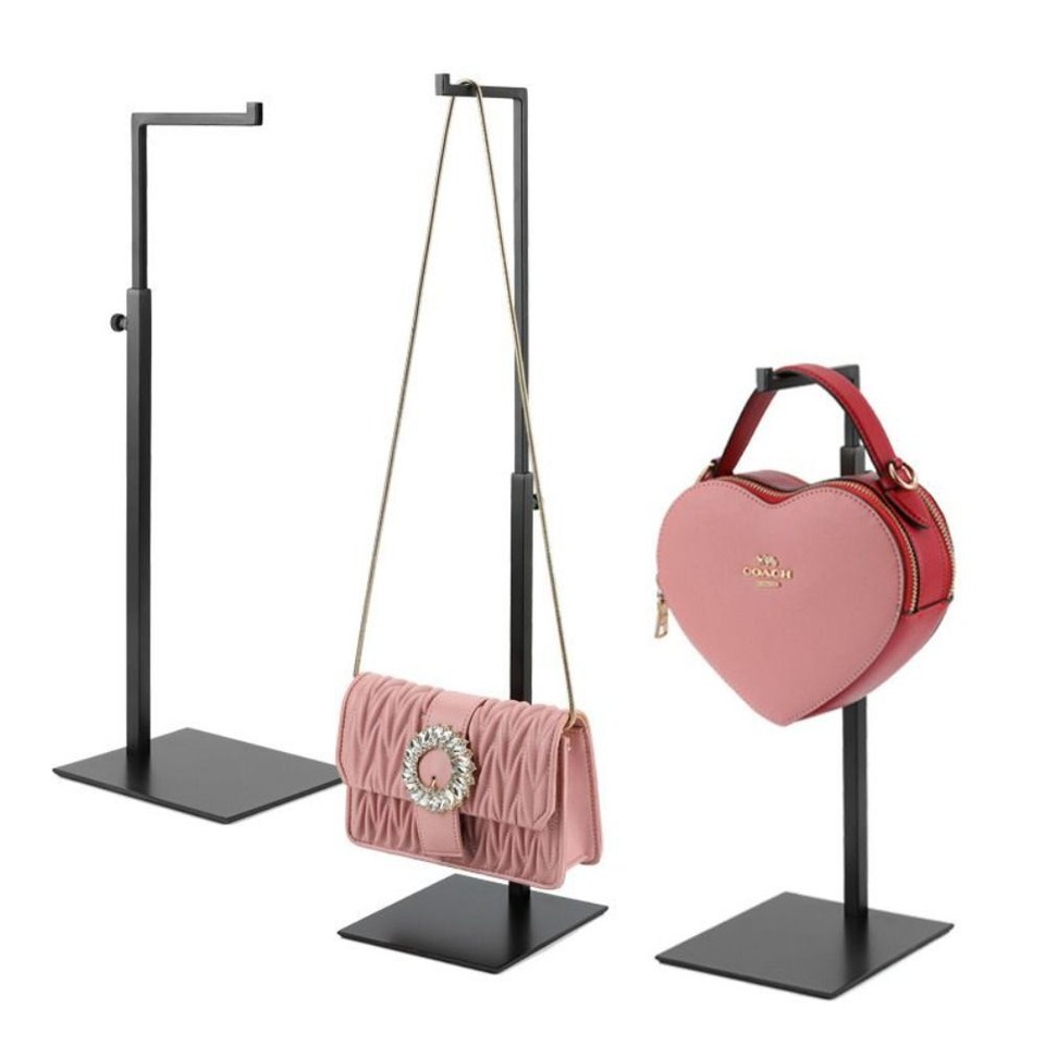 Stainless Steel Purse Display Stand Metal Adjustable Handbag Rack ...