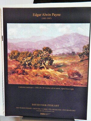 EDGAR ALWIN PAYNE / LAWRENCE BEEBE ART PIECES ORIG VTG 2004 ...