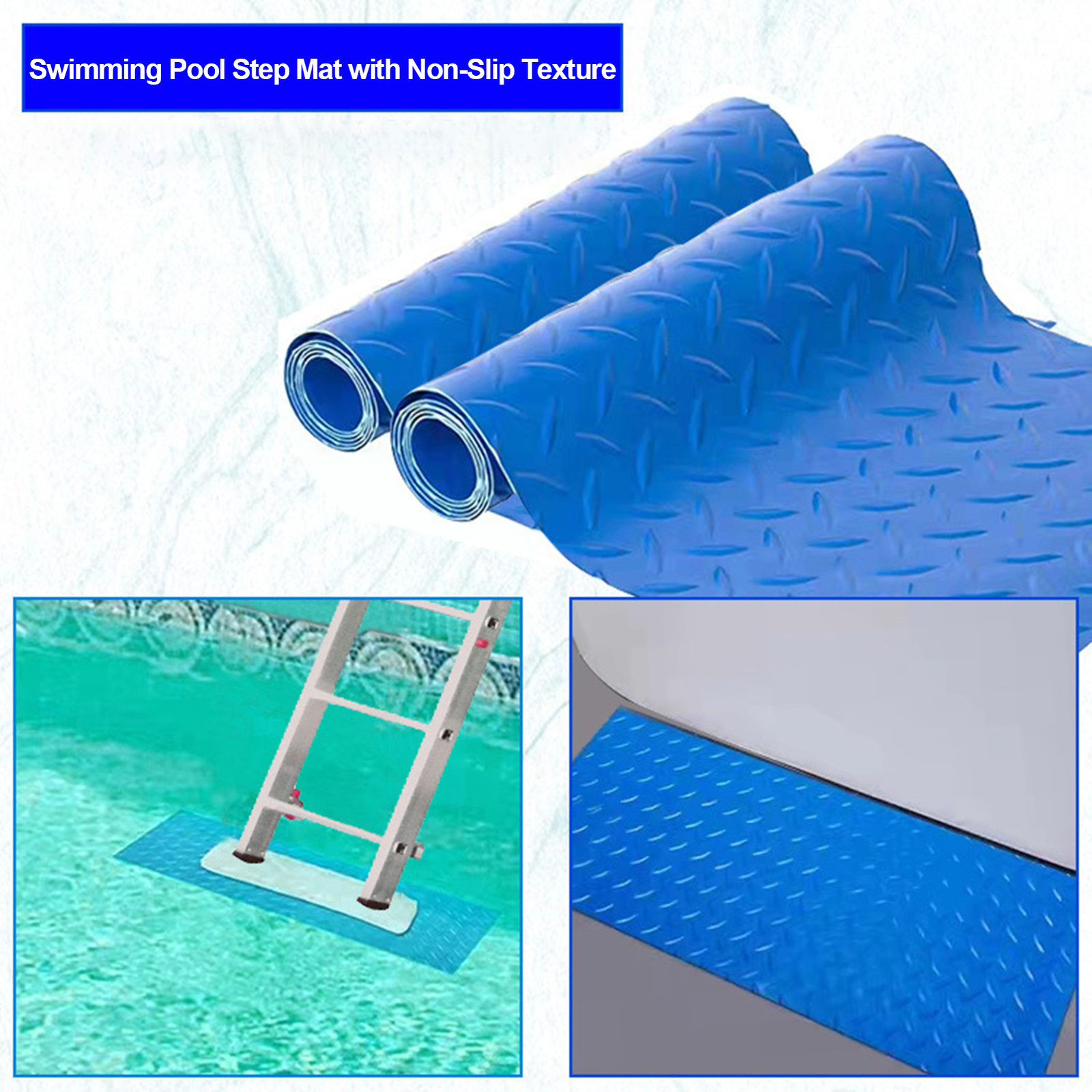 Pool Step Mat No Odor Protective Striped Texture Design Swimming Pool ...