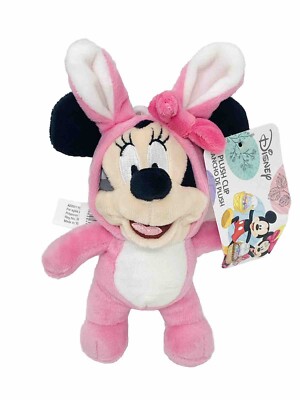 Disney Baby Pink Minnie Mouse Easter Bunny Plush 6" Bag Clip On New | eBay