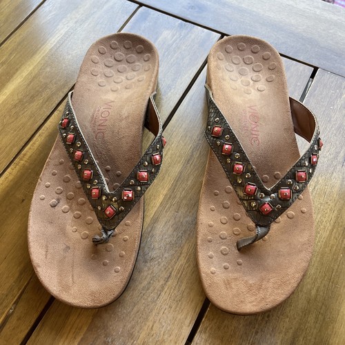 Vionic Lucia Snake Light Grey Sandal Flip Flop Women's Size 11 Arch ...