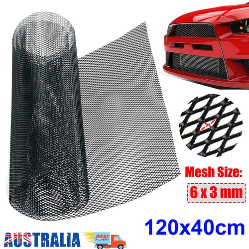 Black Metal Mesh Aluminum Alloy 3mm x 6mm Rhombic Hole Car Vent Grill ...