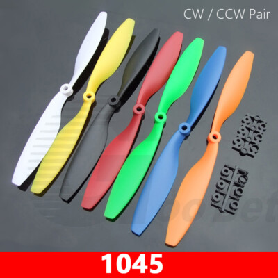 10" 1045 2-Blade Propeller Props CW & CCW Pair for FPV Quadcopter Drone ...