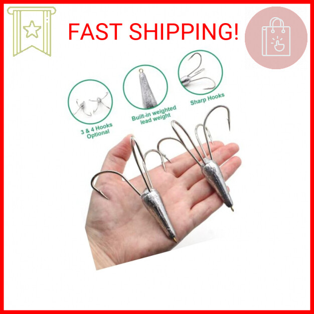 Snagging Hooks Snagging Weighted Treble Hooks Large Fishing Hooks ...