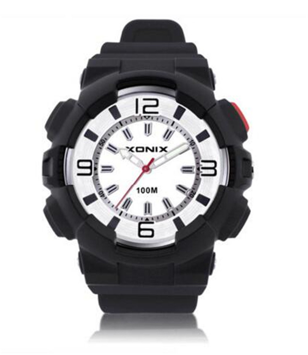 xonix Men Sports Watch Quartz WR100M LED light Rubber strap Boy Swim ...