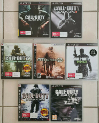 CALL OF DUTY GAME COLLECTION PLAYSTATION 3 PS3 LOT OF 7 GAMES IN CASES ...