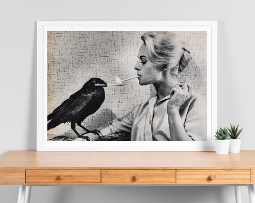 Raven with Girl Smoking Vintage Poster Premium Quality Choose your Size ...