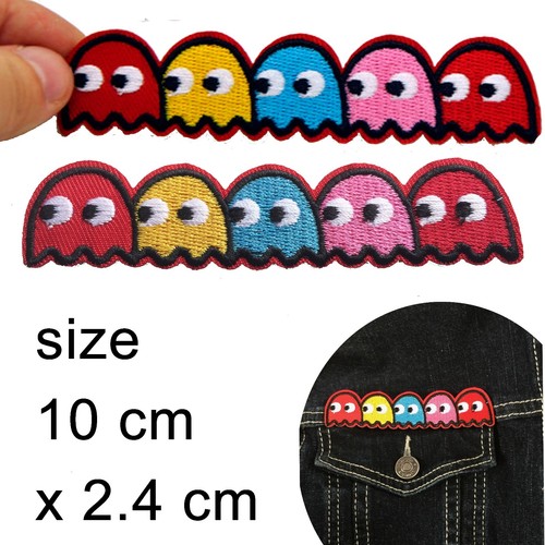 Pac-man Iron on patch pacman atari eighties retro 80 video game iron-on ...