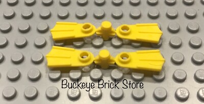 NEW Lego Minifig Swim YELLOW FINS FLIPPERS | eBay