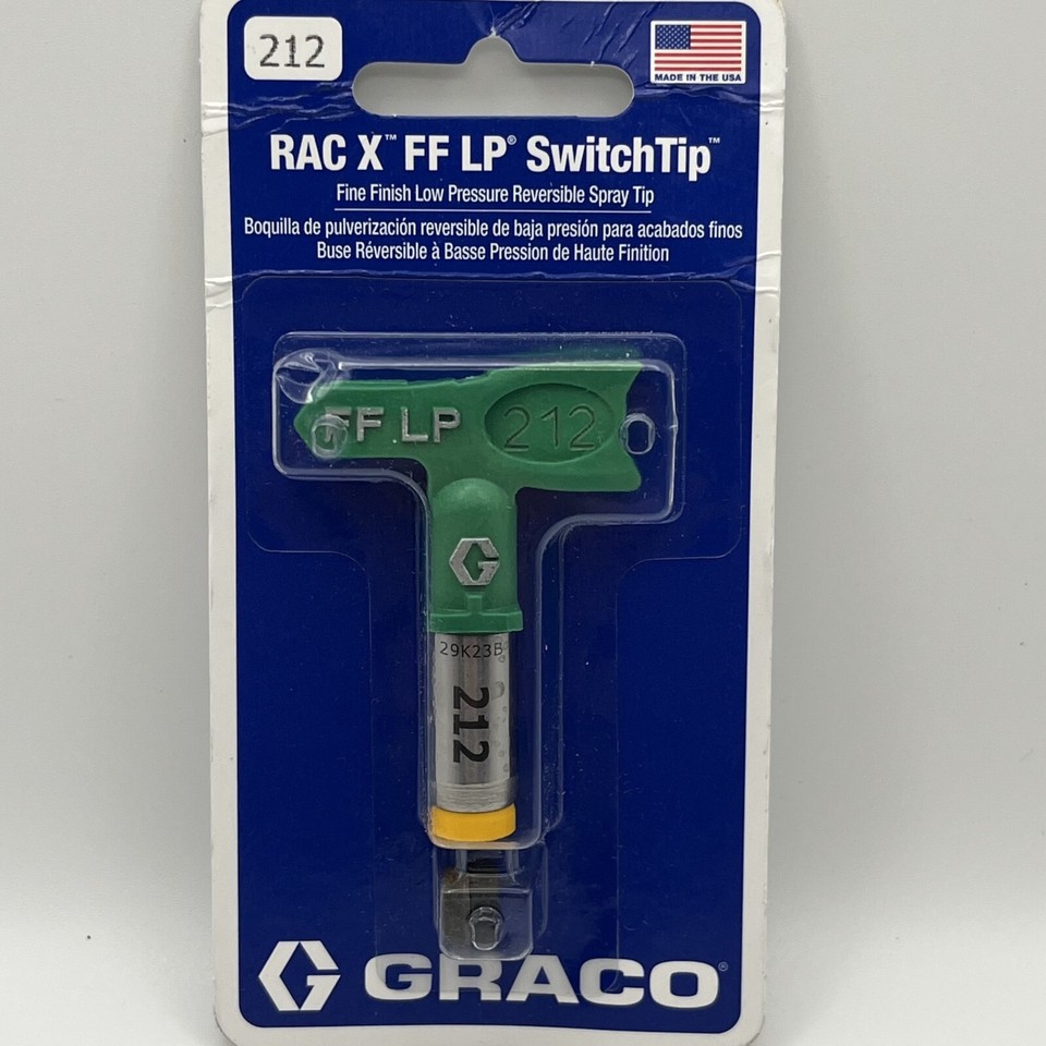 Graco Rac X FFLP 212 SwitchTip Fine Finish Low Pressure Airless Spray ...