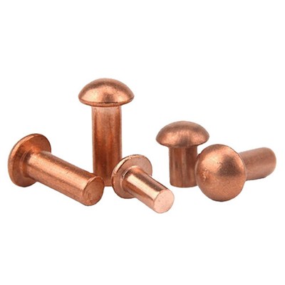 M1.5 M2 M2.5 Copper Round Head Rivet Solid Hand Knock Rivets 3mm-16mm ...