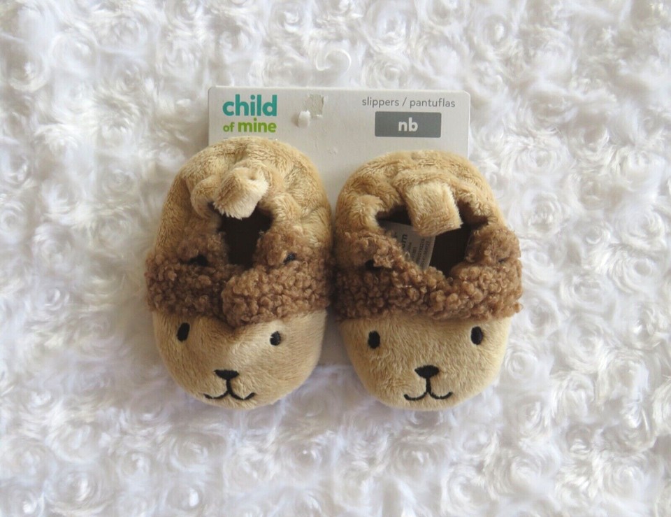 Carter's Newborn Slippers Soft Plush Fabric~Elastic Opening~Lamb~Bunny ...