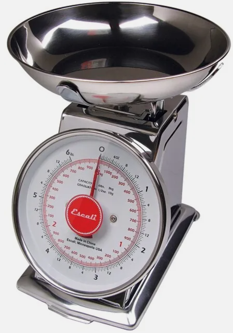 Mercado Escali Dial Kitchen Scale Stainless Bowl 11 Lb / 5 Kg Capacity ...
