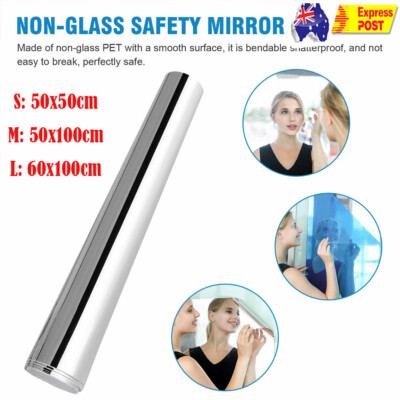1M Non Glass Mirror Flexible Mirror Sheets Self-Adhesive Plastic Mirror ...