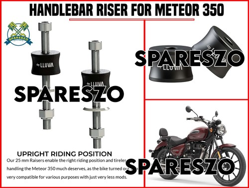 Black "HANDLEBAR RISER" Fit For Royal Enfield Meteor 350 | eBay