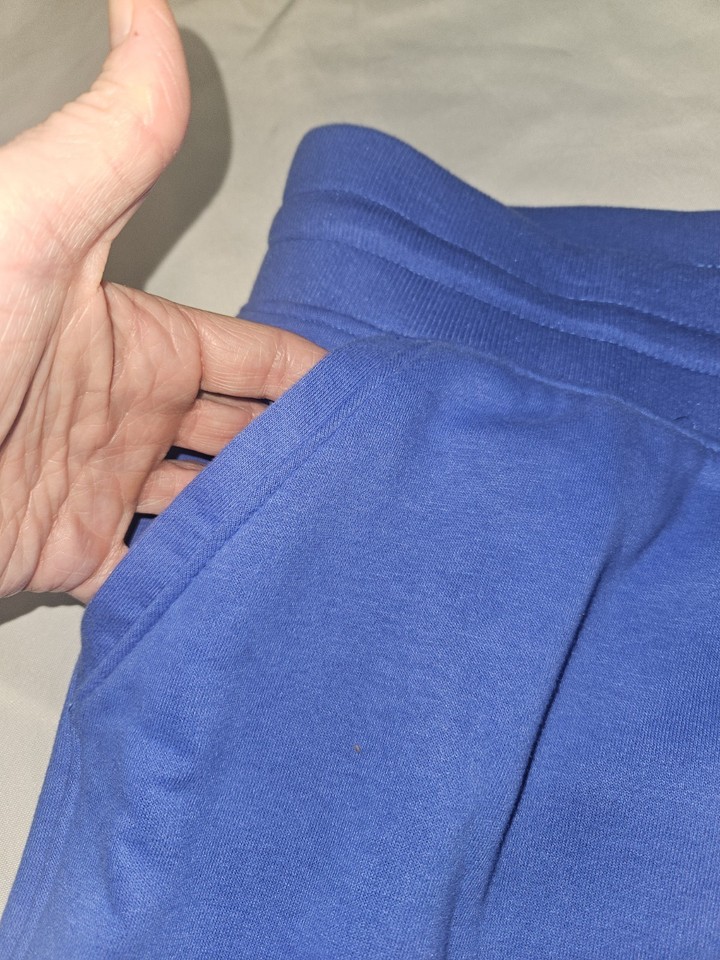 TEK GEAR, WOMEN'S NEW ROYAL BLUE COTTON BL ELASTIC TIE WAIST JOGGERS ...