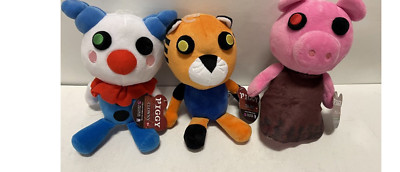 Set of 3 Roblox Piggy 8 inch Plush with Piggy Tigry Clowny New with ...