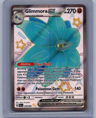 Glimmora ex 218/091 - Paldean Fates - Shiny Rare - Pokemon Card TCG ...