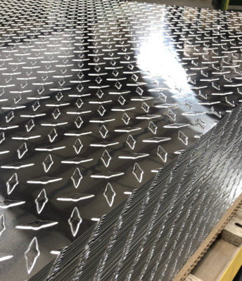 24" x 96" Aluminum Diamond Plate .025" (1/40") Thick Sheet Trailer, RV ...