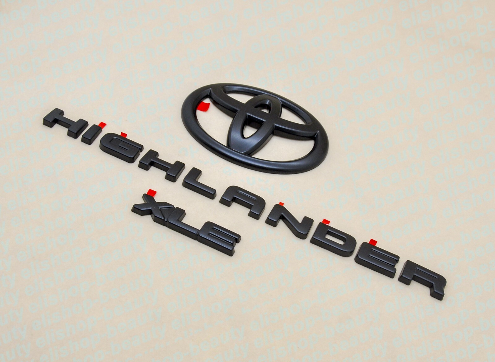 Matte Black out 2020-2022 Highlander XLE Overlay Emblem Kit PT948-48202 ...
