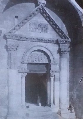Doorway, Chapelle St. Gabriel, near Tarascon, France, Magic Lantern ...